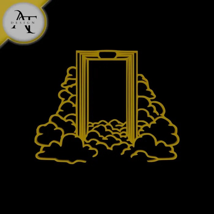 Home Decorations & Ornaments STL Download - Sky door - Line Art - 2D ...