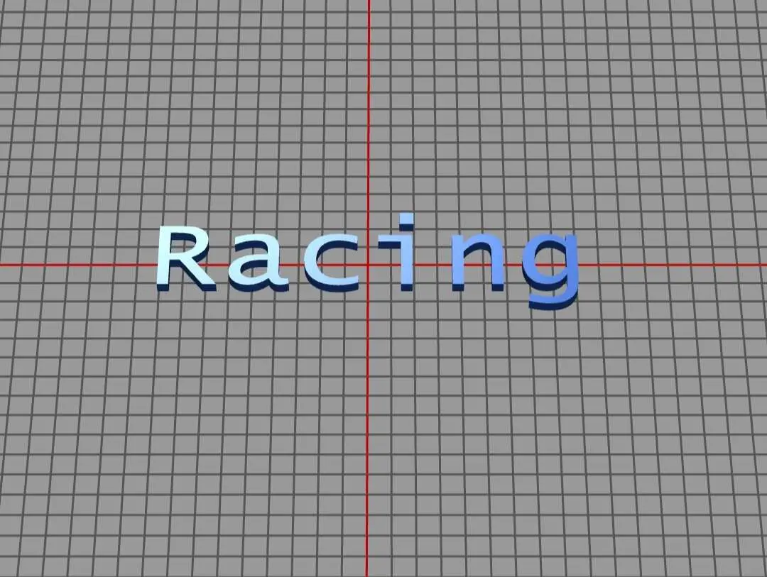 Digital Art STL Download - text racingby triple333
