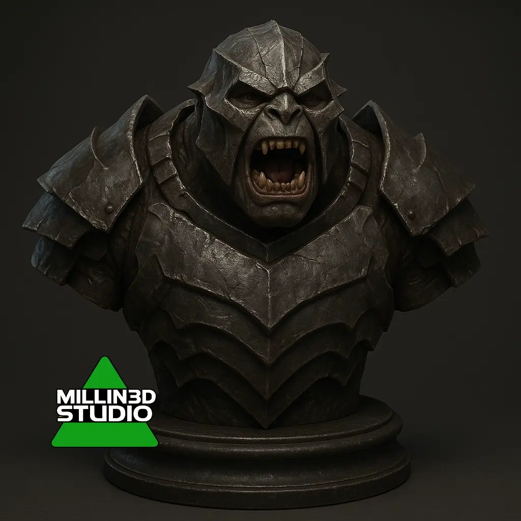 3D Printer Files | 3MF File | The Lord of the Rings Armored Troll Bust ...
