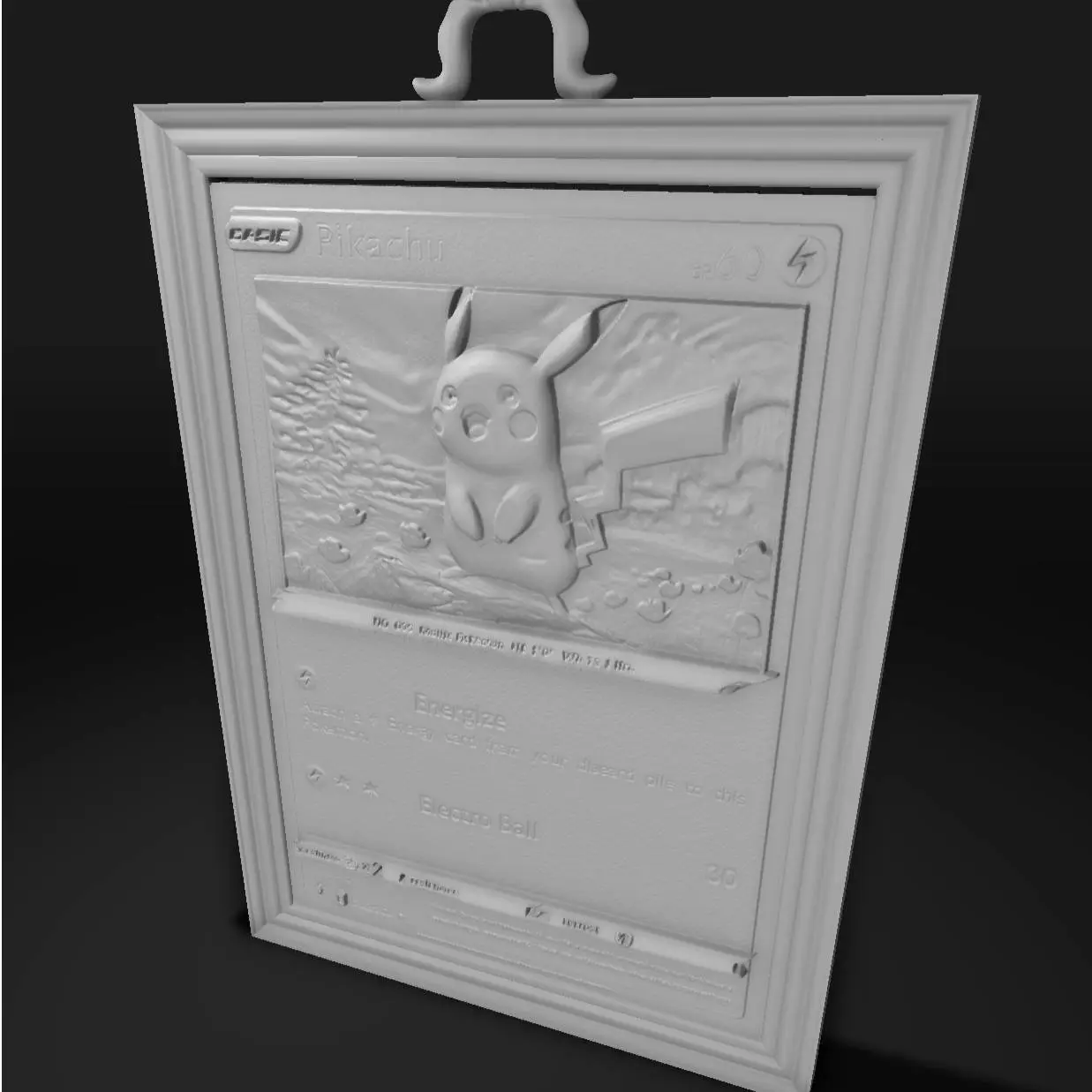 Free Digital Art STL Download - PIKACHU POKEMON CARDby juanpm