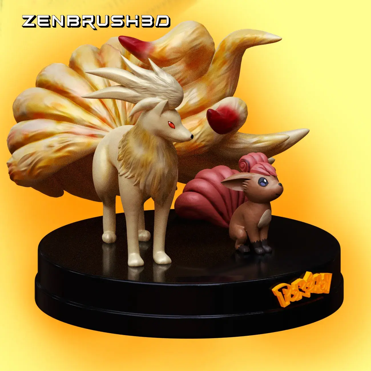 Other STL Download - VULPIX & NINETALES - POKEMON 3D PRINTINGby ZENBRUSH3D