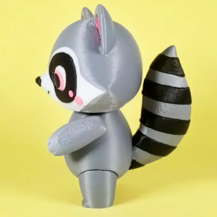 Other STL Download - Flexi Cute Baby Raccoon Print In Place No ...