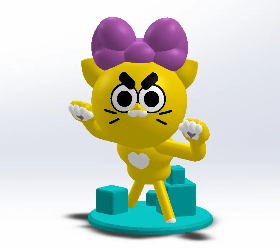 Characters & Creatures STL Download - Battle Kittyby Edna Lab