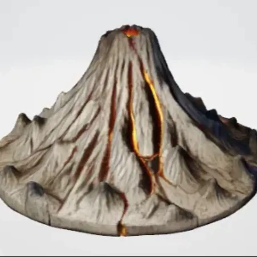 Free Props & Terrain STL Download - volcanoby 지나가던 곰탱이