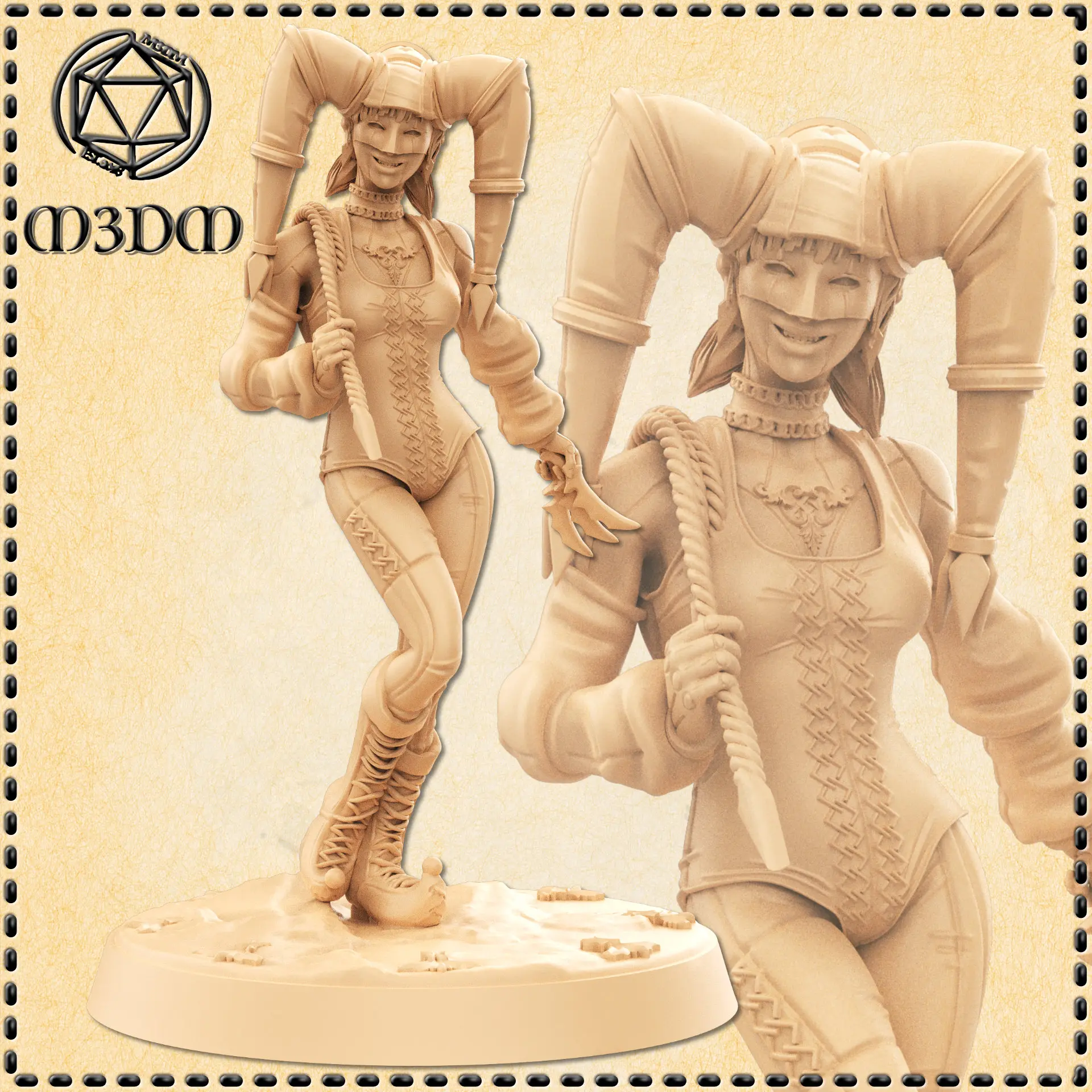 Characters & Creatures STL Download - Jester Rogue Construct (Casual)by ...