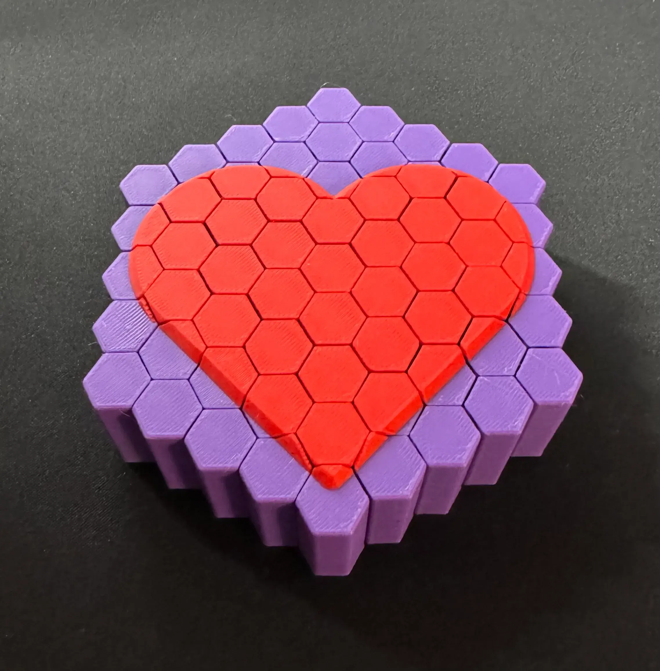 3D Printer Files | 3MF File | Heart Hexcell Fidget Grids | Creality Cloud