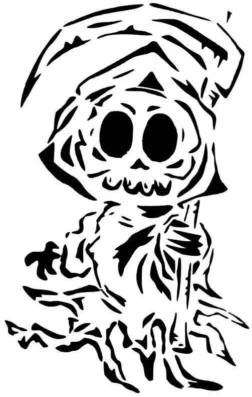 Free Characters & Creatures STL Download - Grim Reaper stencil 13by SMT_M 🦊