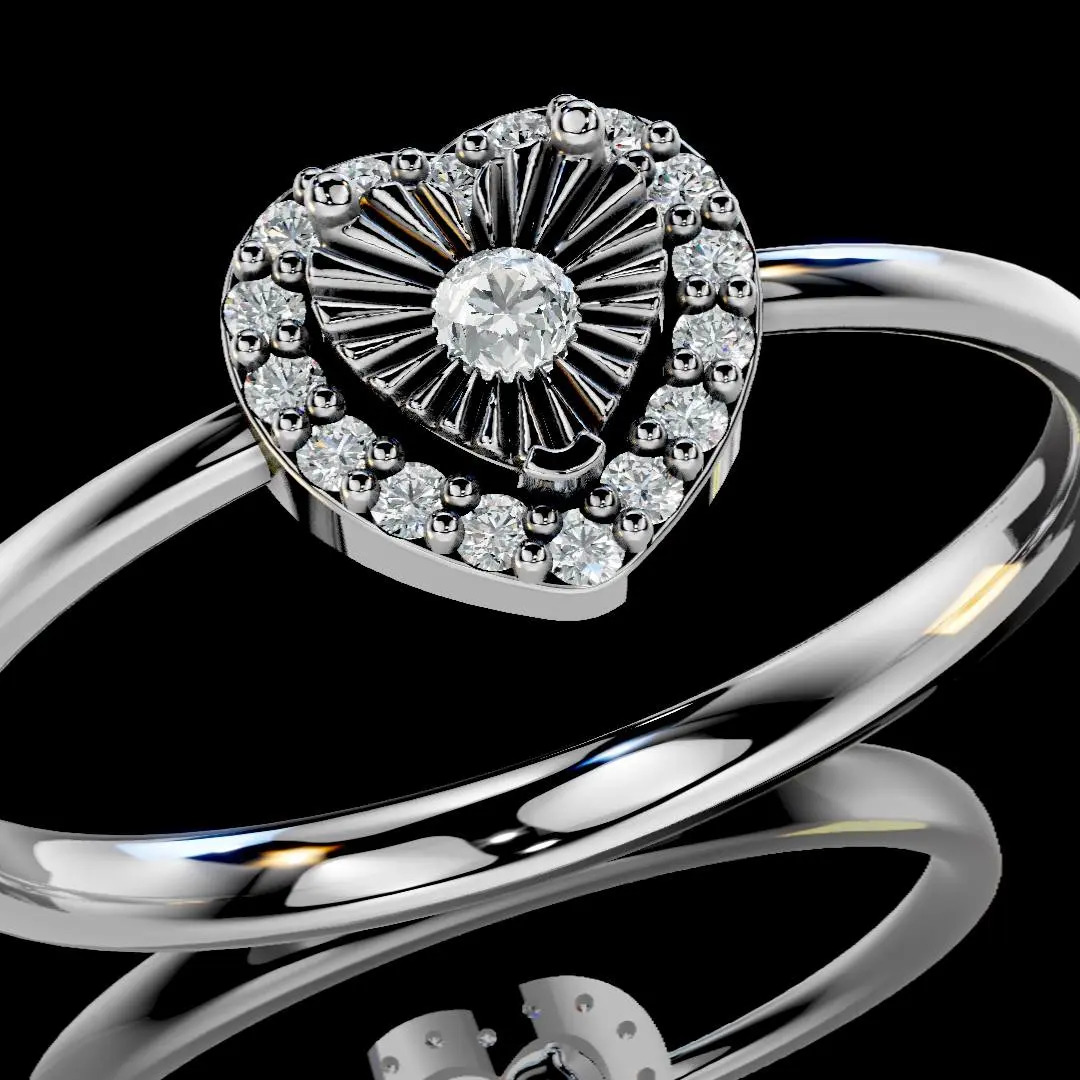 Jewelry & Accessories STL Download - Heart Miracle Plate Setting Halo ...
