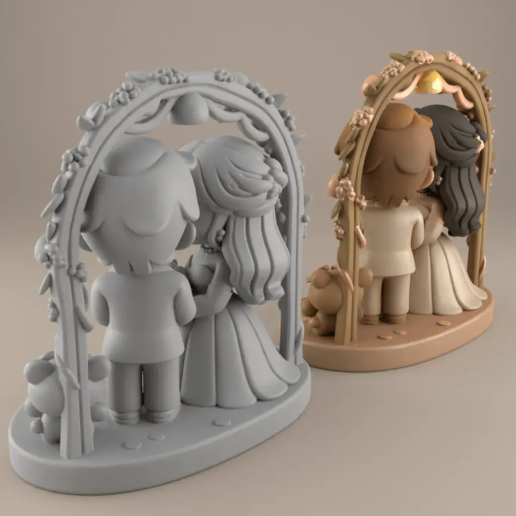Home Decorations & Ornaments STL Descarga - Sweet Wedding Couple ...