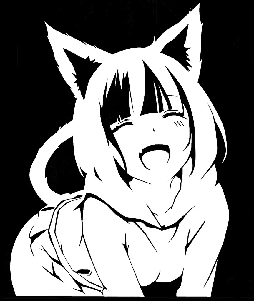 Free Digital Art STL Download - 2D Cat Girl stencilby SMT_M 🦊