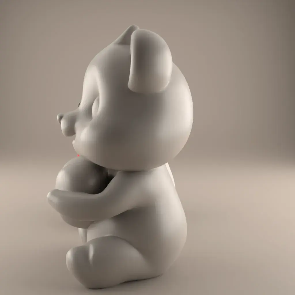 Digital Art STL Descarga - Cute Panda with Heart STL – 3D Print for ...