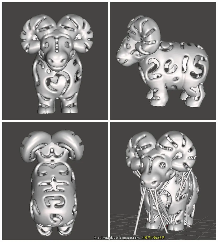 Free Home Decorations & Ornaments STL Download - 2015 Lucky Sheep ...