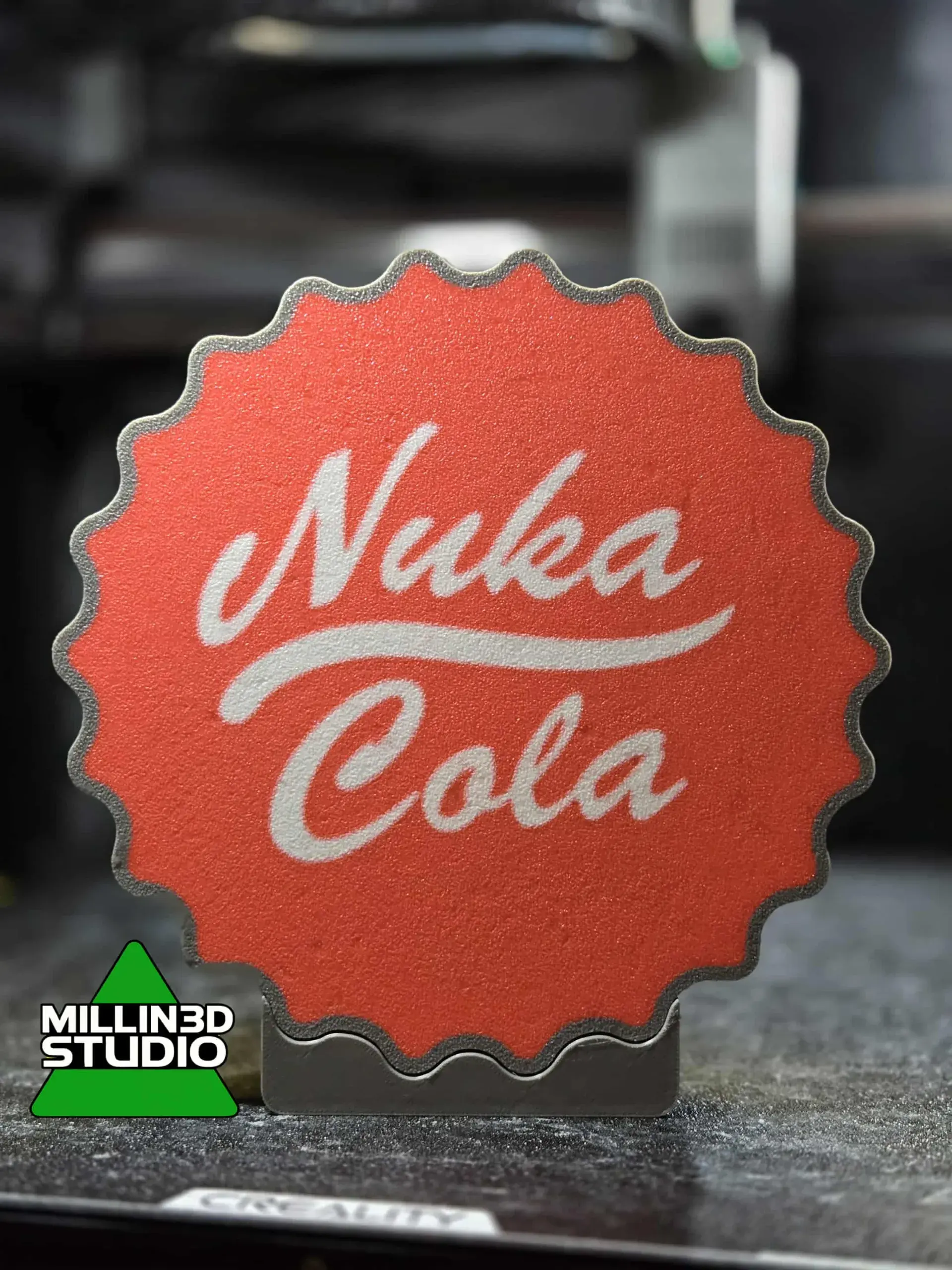 3D Printer Files | 3MF File | Fallout Nuka Cola Bottle Cap LightBox Sign with stand | Creality Cloud