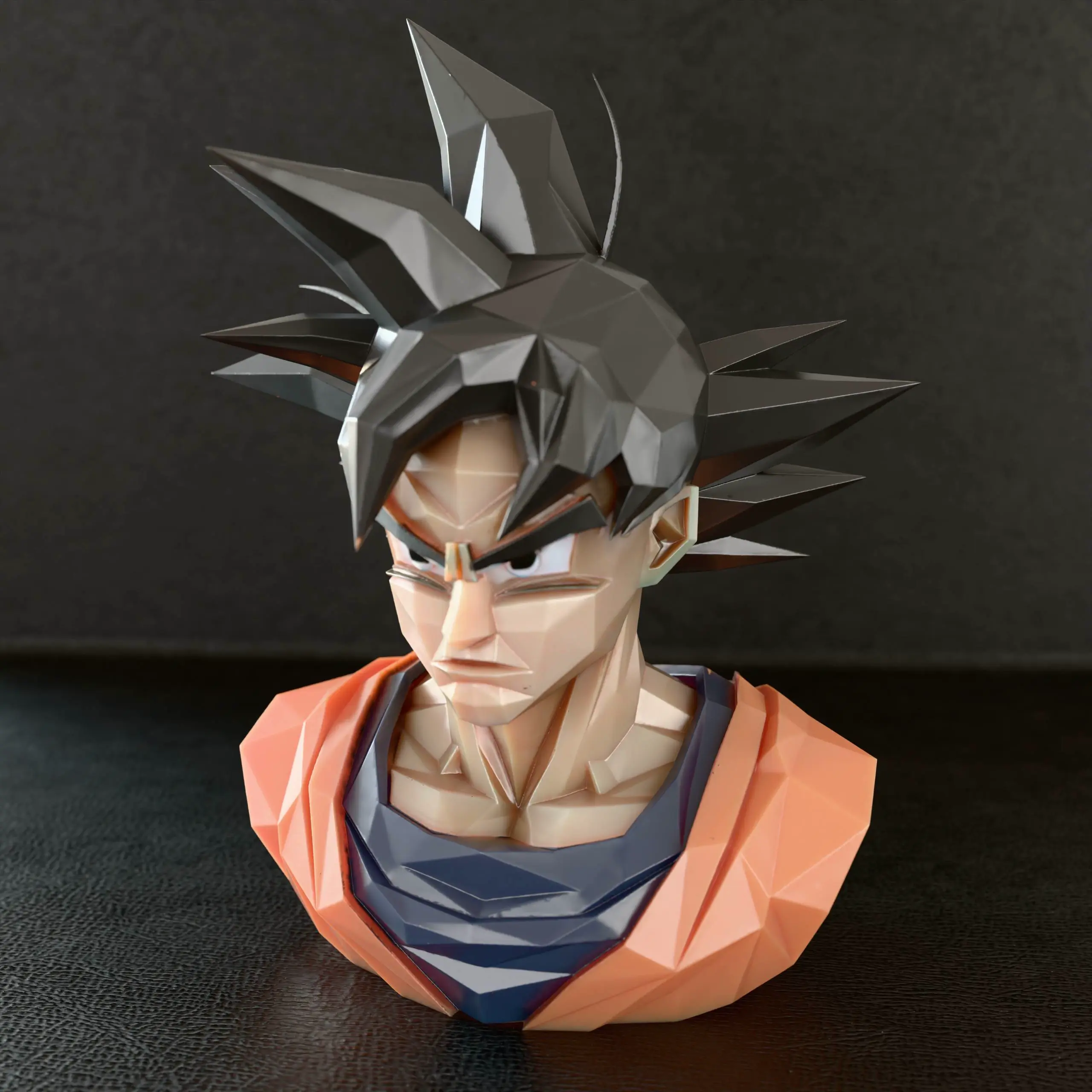 Fichier pour Imprimante 3D | Fichier 3MF | Goku Bust Low Poly Dragon ...