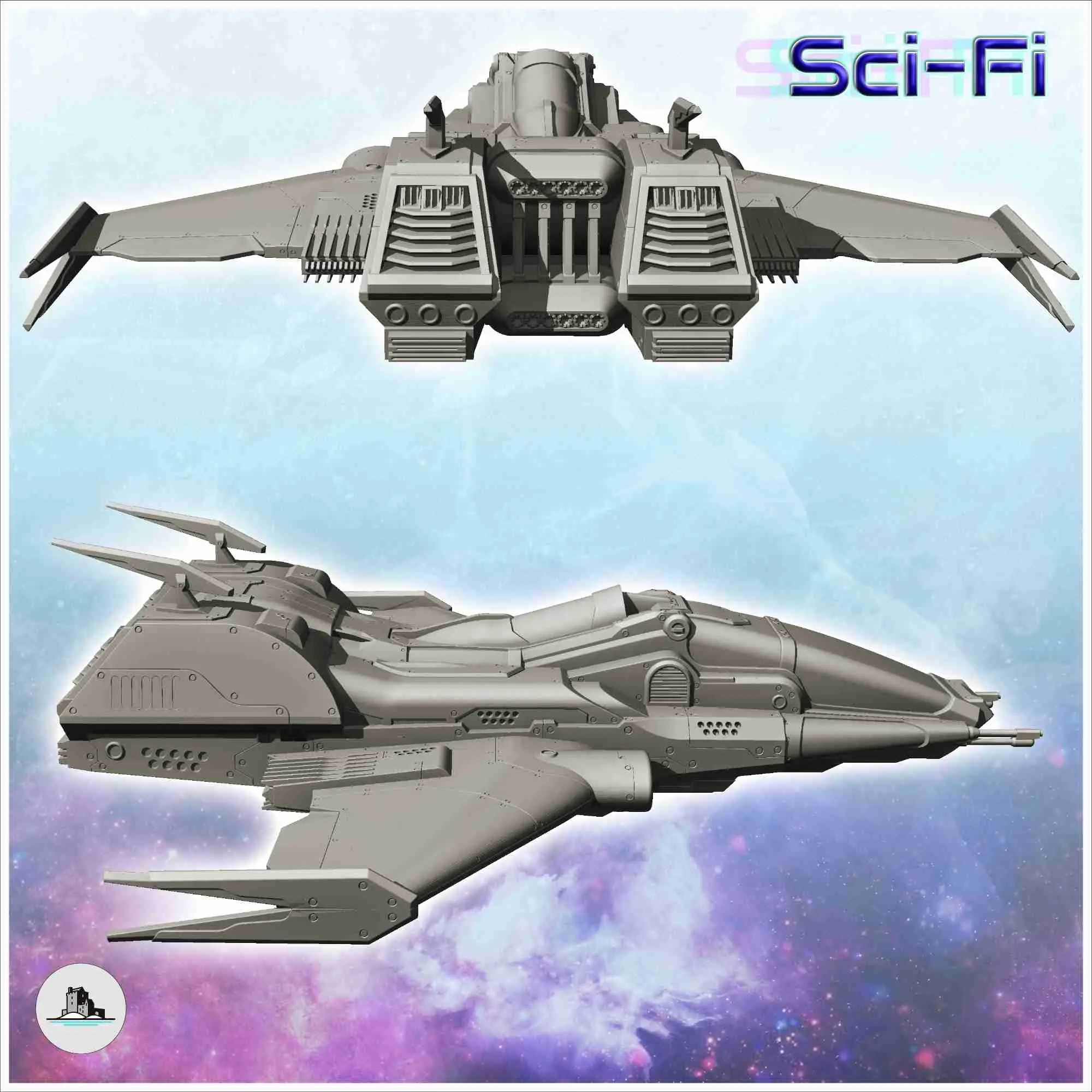 Miniature Games & Accessories STL Download - Agelastus spaceship (39 ...