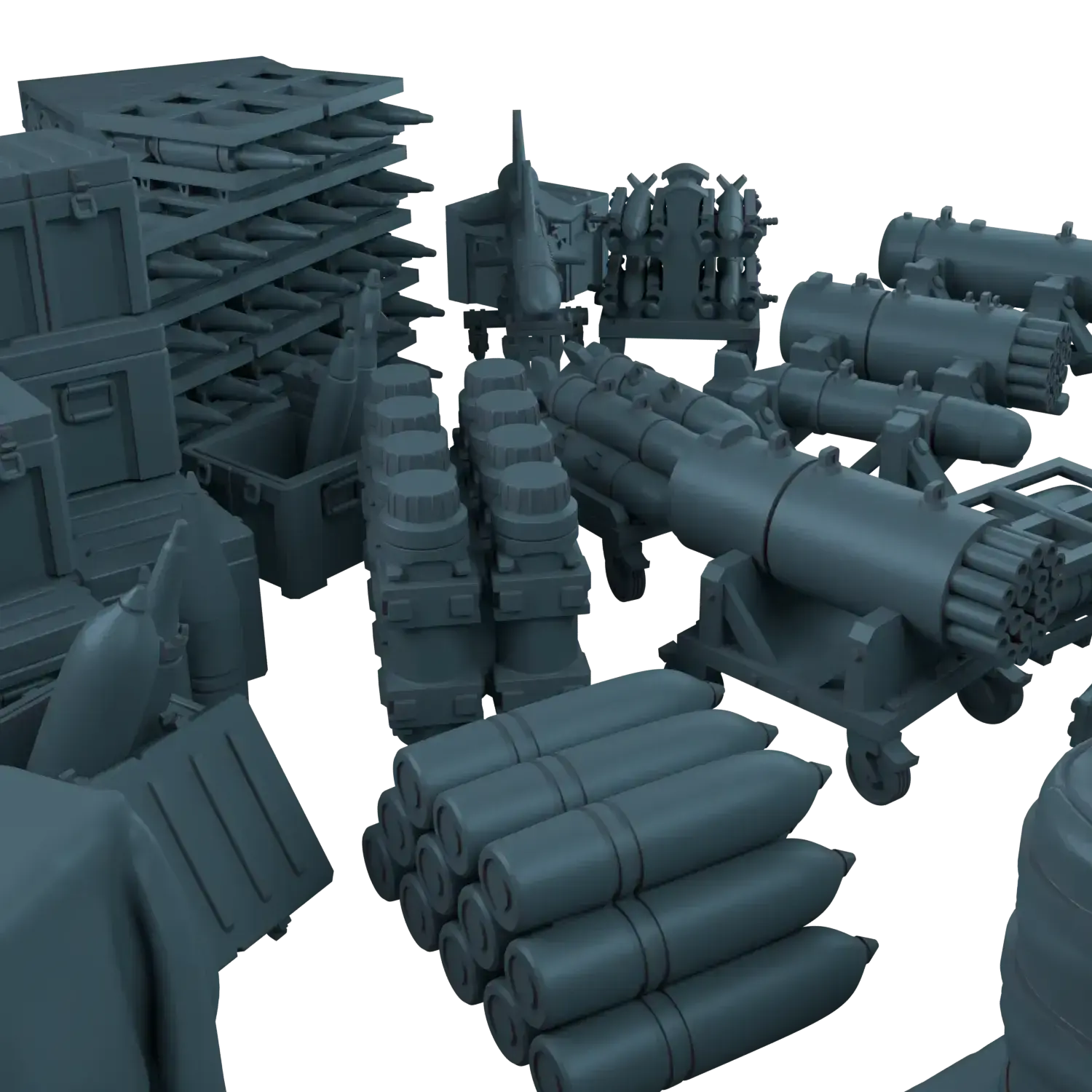 Props & Terrain STL Download - Military Warehouseby Tiny Furniture