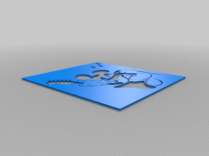 Free Sculptures & Artworks STL Download - Mickey Mouse stencil 6by SMT_M 🦊