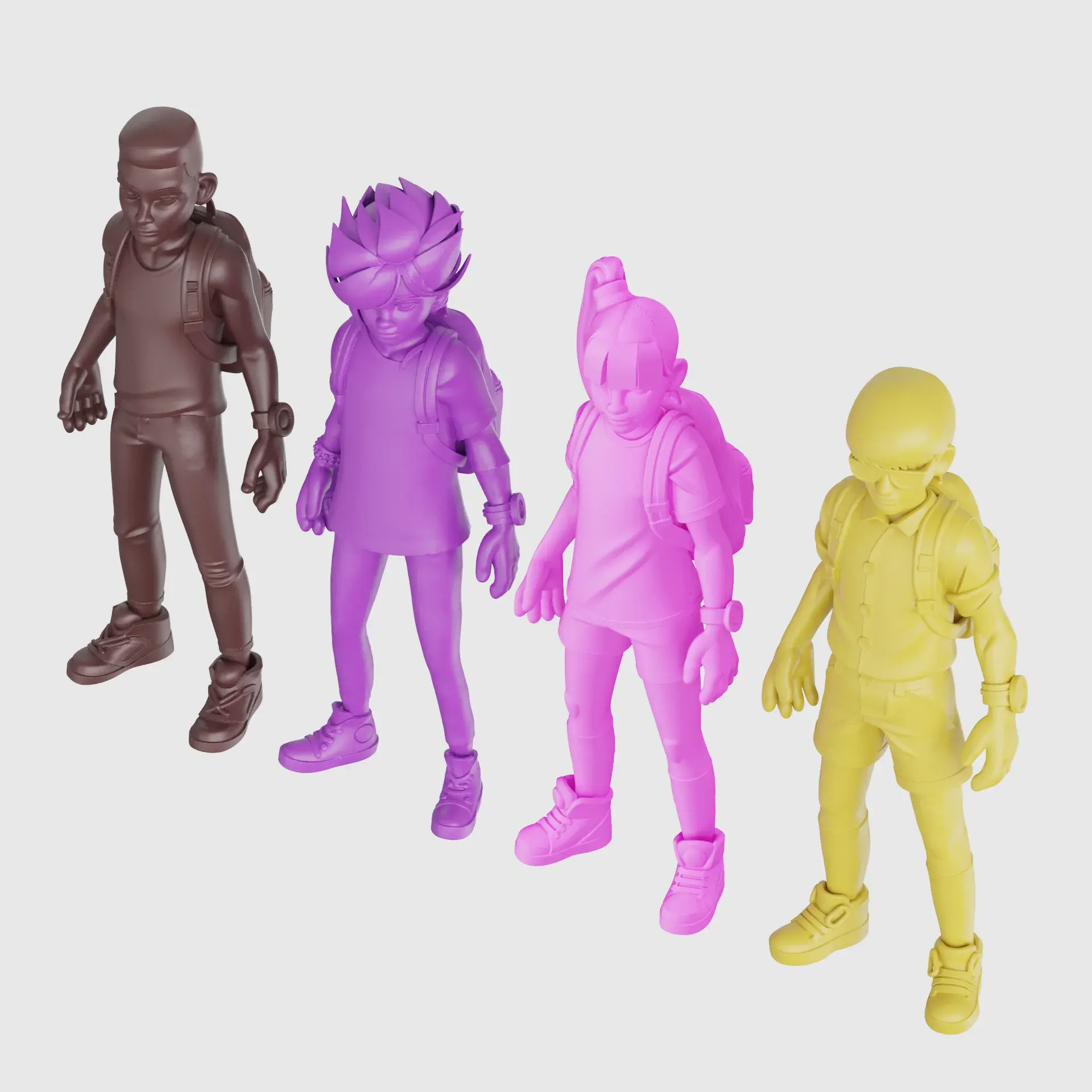 Sculptures & Artworks STL Download - GROUNDED - 3D MODEL PACK X4by ...