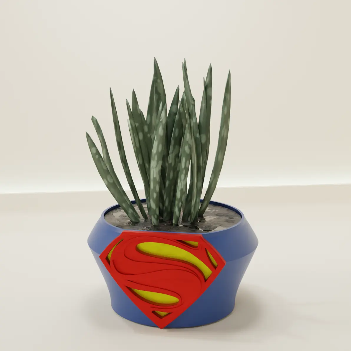 Home Decorations & Ornaments STL Download - superman plant pot 69by ...