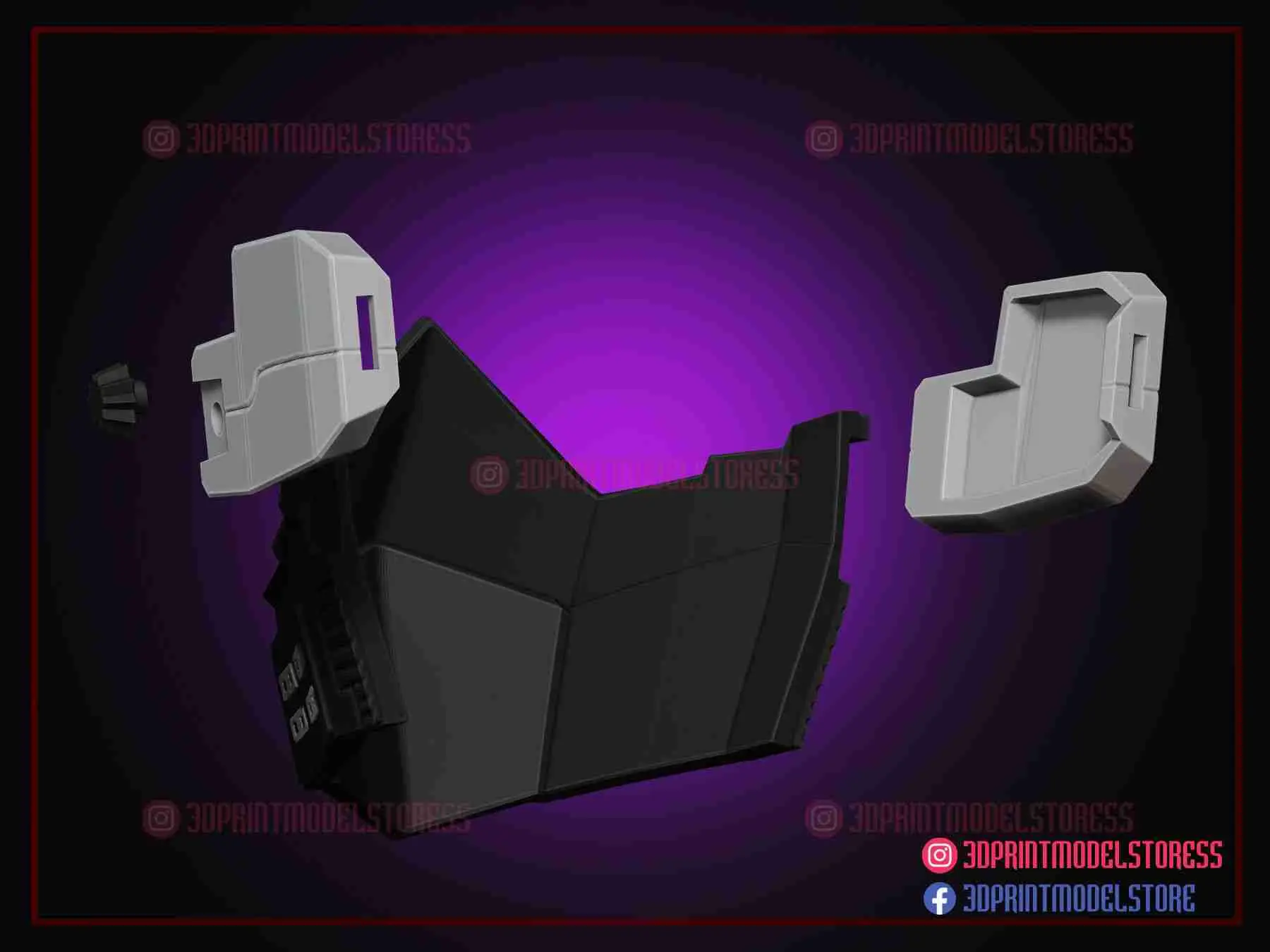 Cosplay STL Download - My Hero Academia Shinso Hitoshi Mask ...