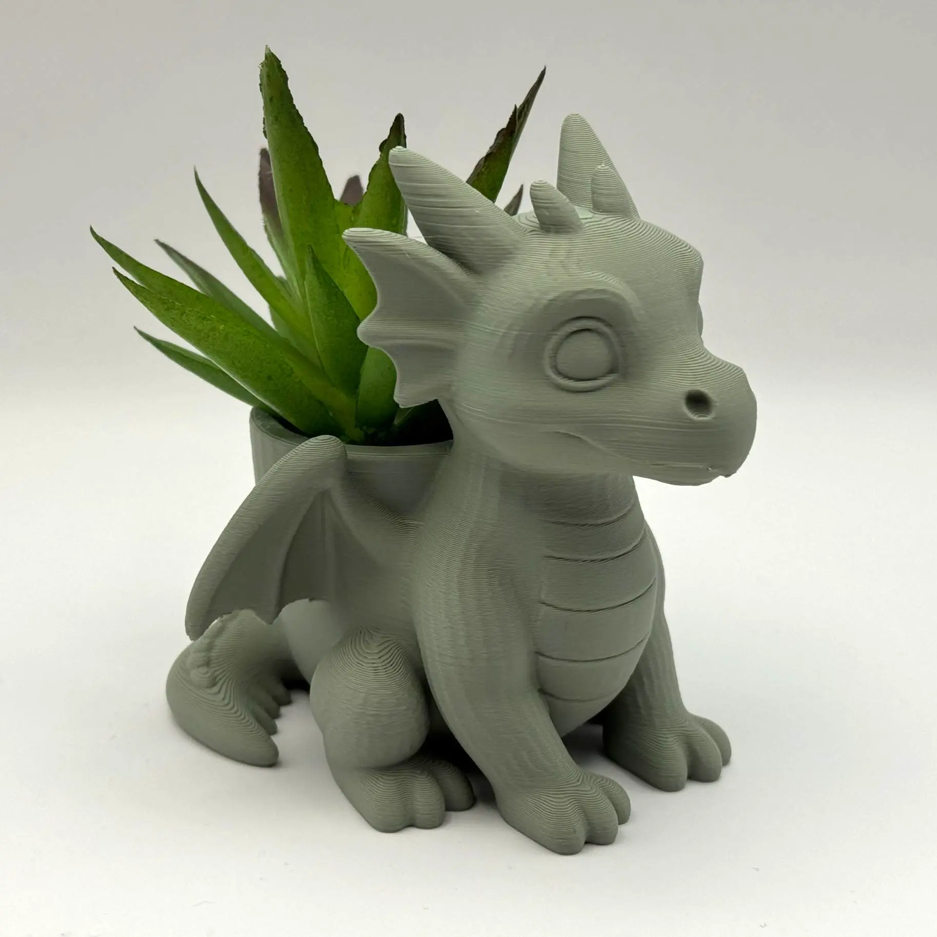 3D Printer Files | 3MF File | Adorable Dragon Planter Pot | Creality Cloud