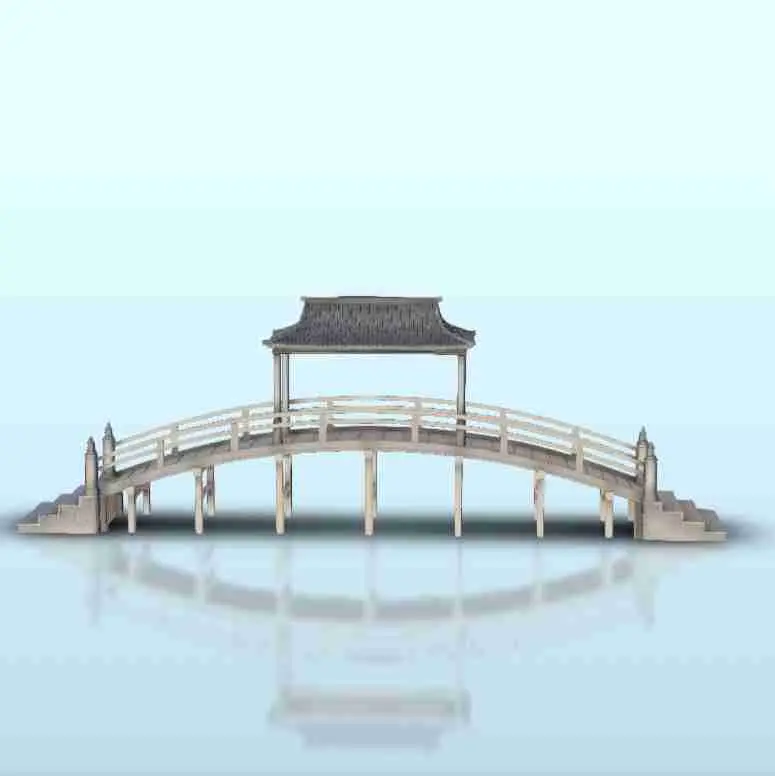 Rounded Asian bridge 15 - Japan China Korea Vietnam East | 3D models ...