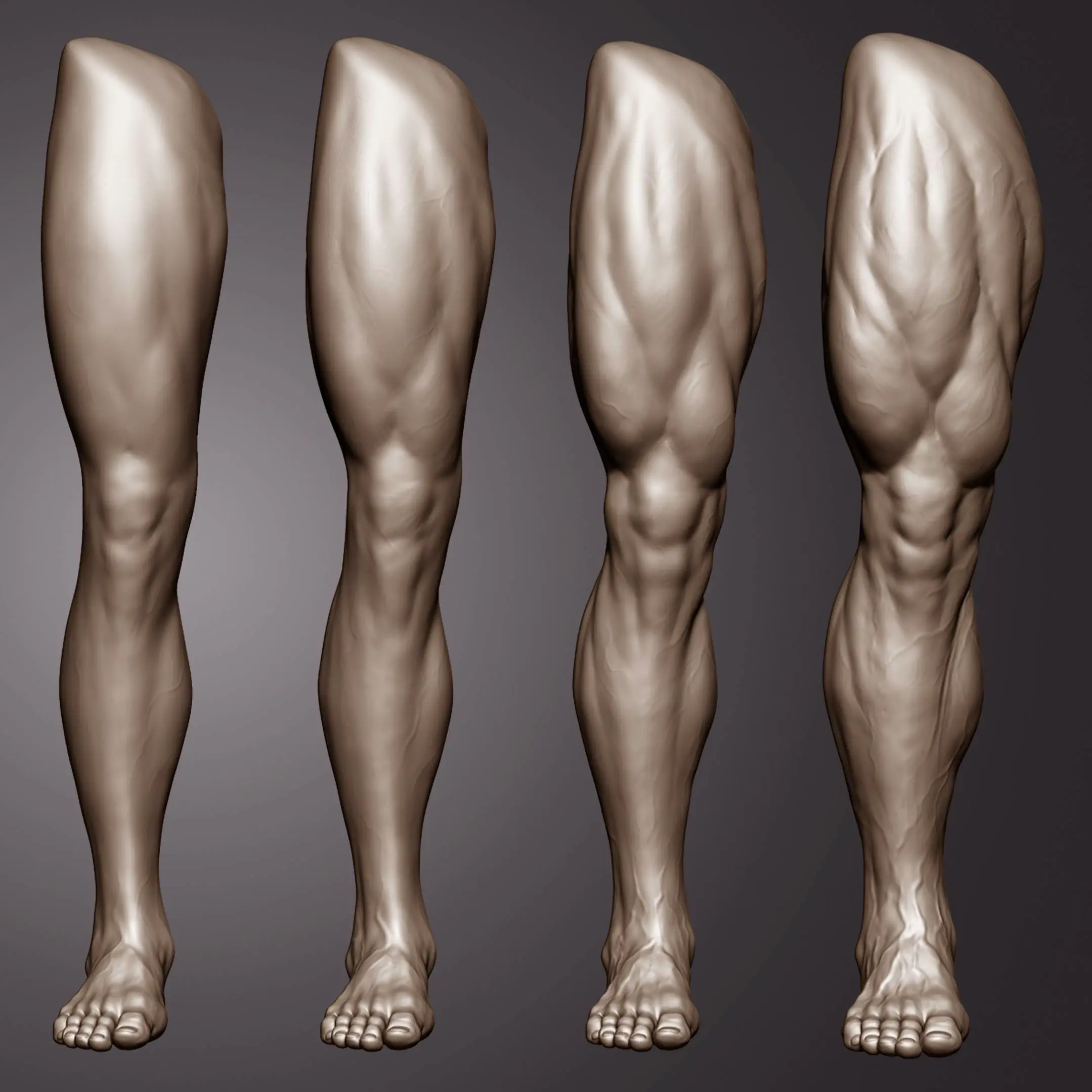 Sculptures & Artworks STL Descarga - Male Leg Anatomy Study – Leg ...