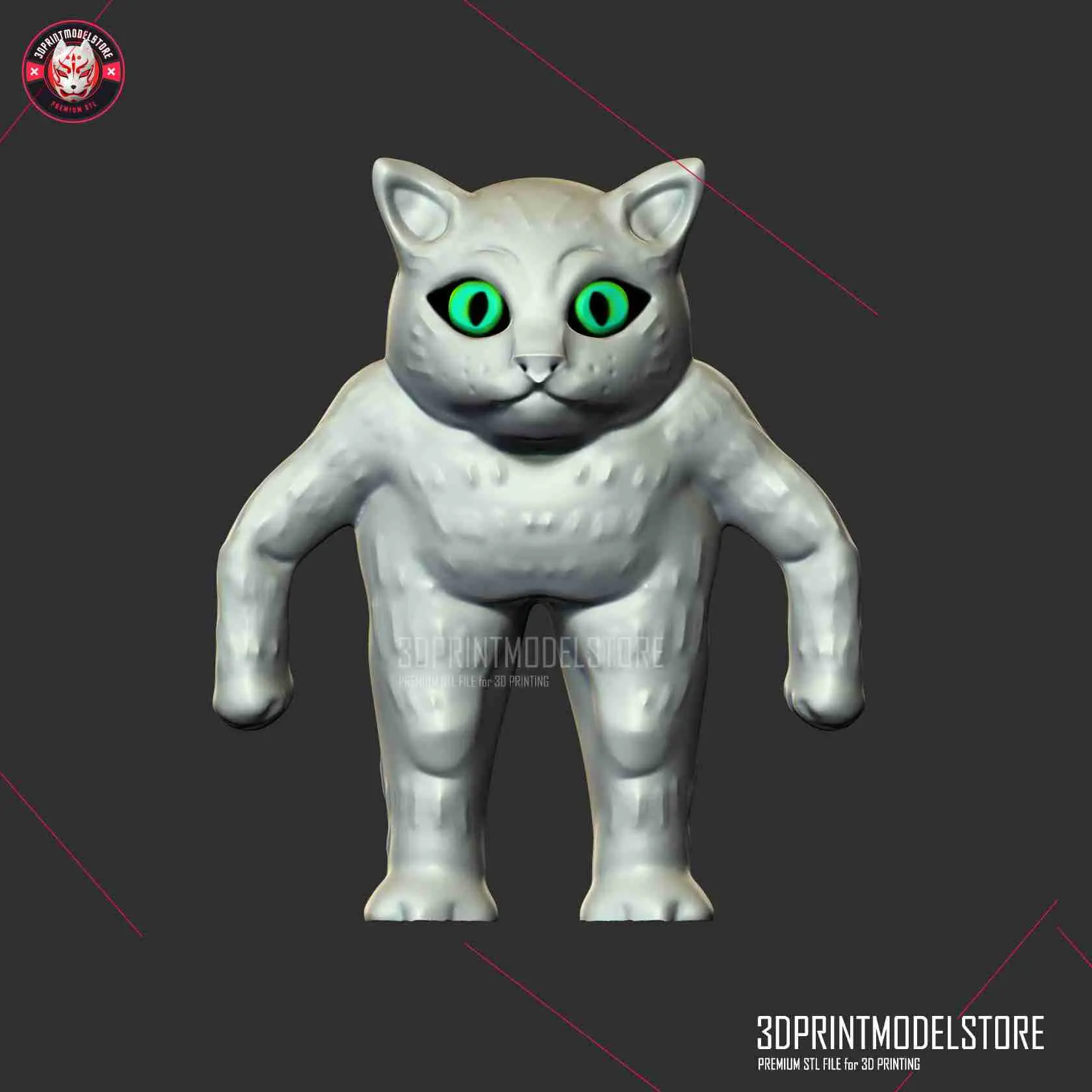Other STL Download - Meme Cat Miniature Bust Sculpture Toyby ...
