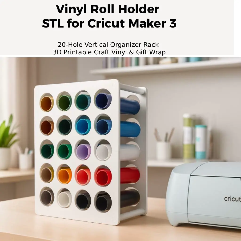 Tools & Spare Parts STL Download - Vinyl Roll Holder STL for Cricut ...
