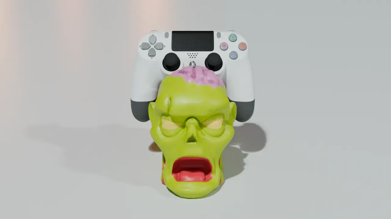 Other STL Download - Halloween Zombie Head Universal Controller Gamepad ...