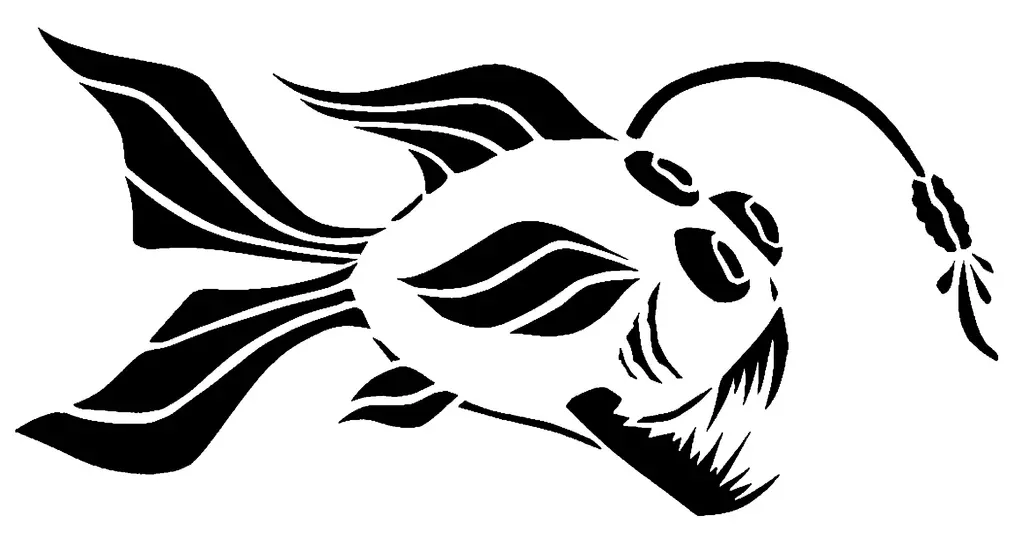 Free Digital Art STL Download - Angler Fish stencil 2by SMT_M 🦊