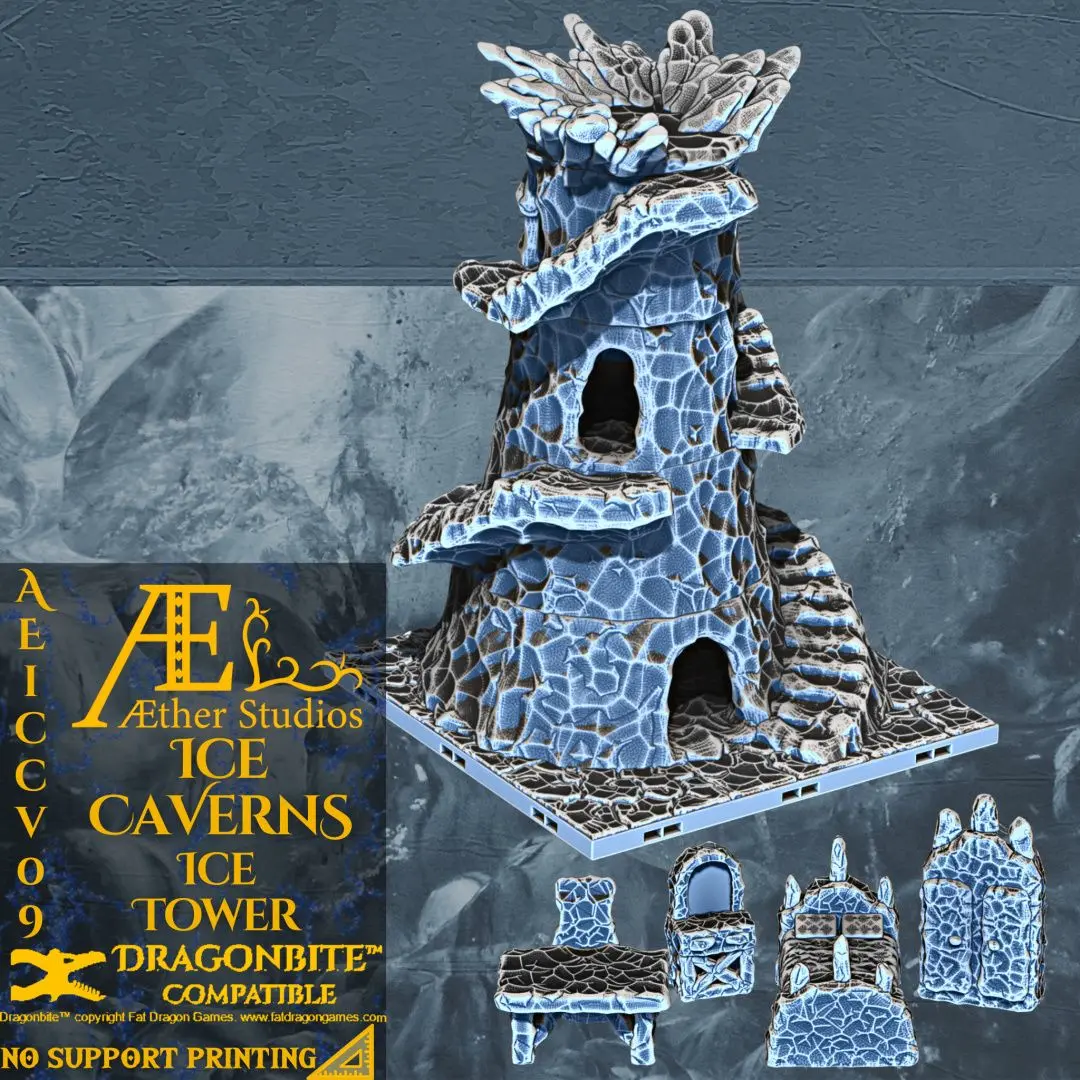 Props & Terrain STL Download - AEICCV09 – Ice Towerby Aether Studios
