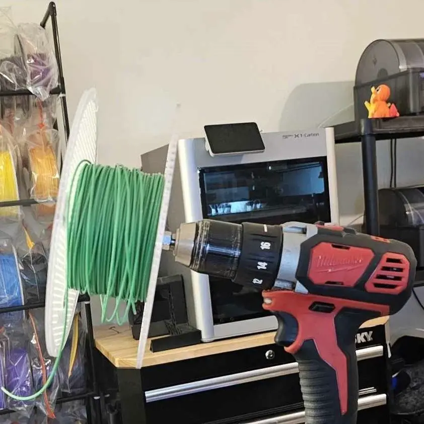 Free 3D Printer Accessories STL Download - Filament Spool Drill ...