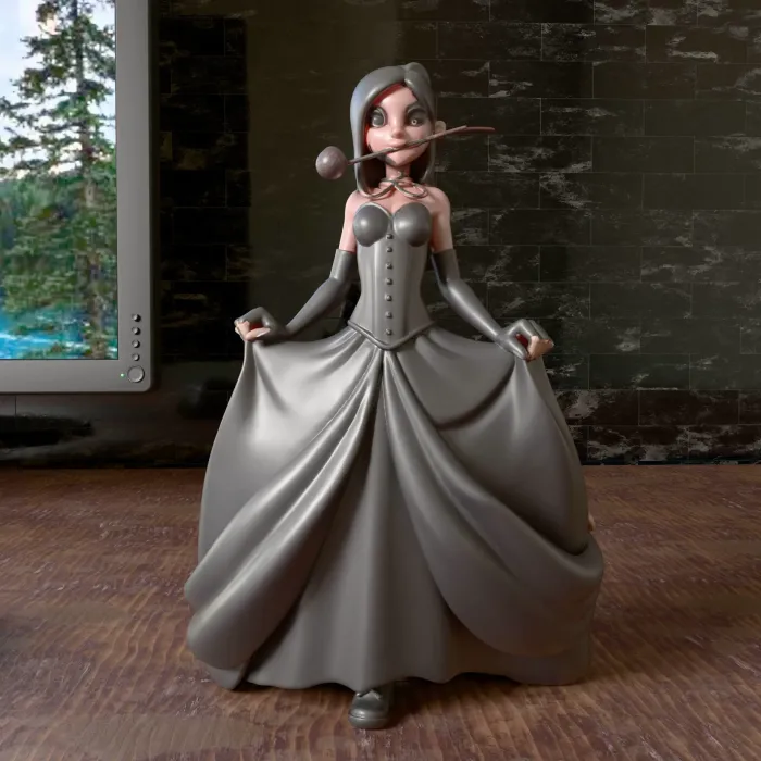 3D Printer Files | 3MF File | Gothic Girl Statue | Creality Cloud