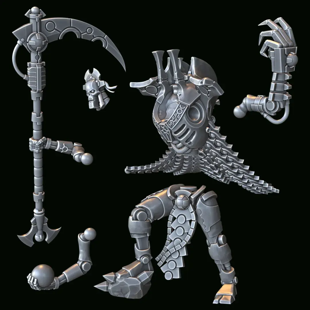 Miniature Games & Accessories STL Descarga - Necron Overlord 2 with orb ...