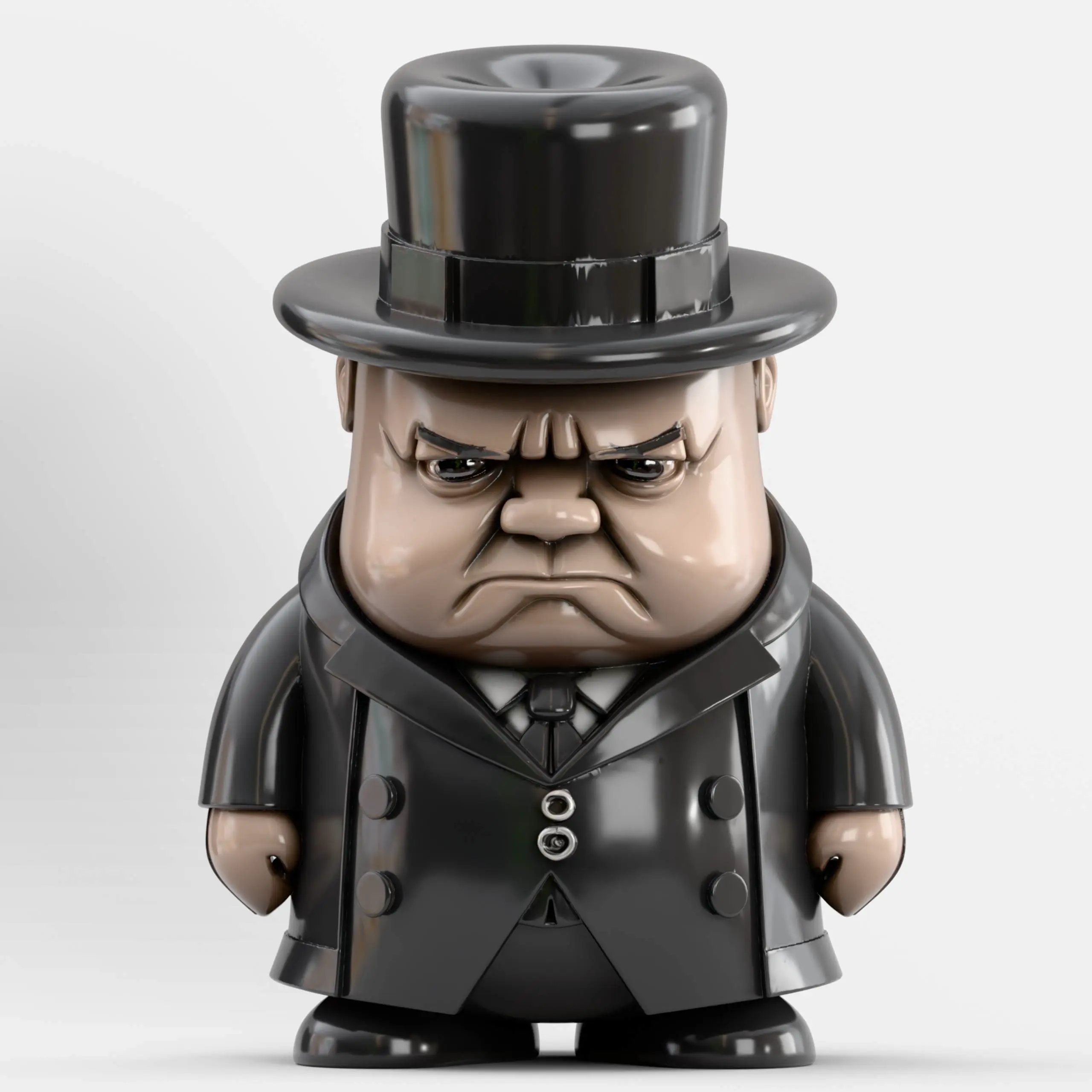 3D Printer Files | 3MF File | Churchill Fan Art Cartoon | Creality Cloud