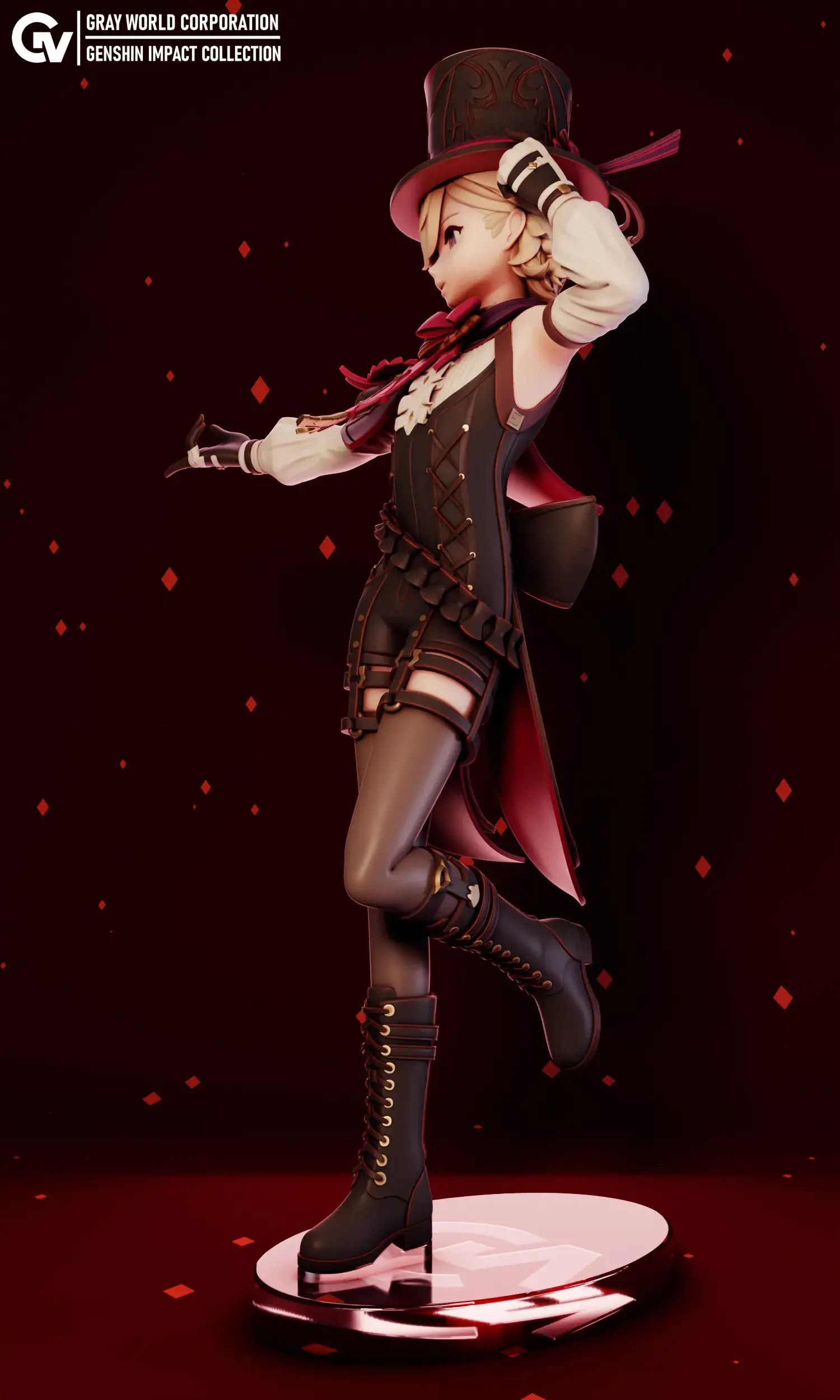 Characters & Creatures STL Download - Lyney | Genshin Impactby Gray ...