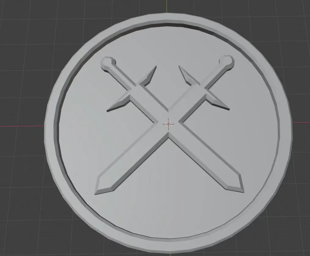 3D Printer Files | 3MF File | Coin with crossed swords (great for DnD ...