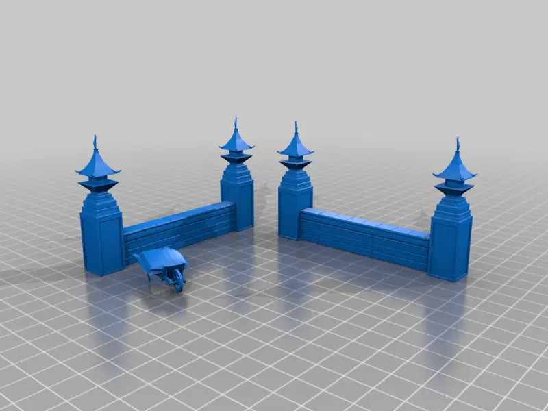 Free Props & Terrain STL Download - eastern garden walls - terrainby ...
