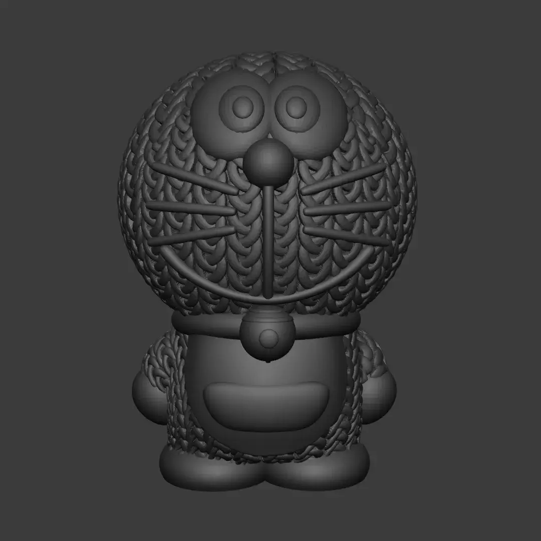 Characters & Creatures STL Download - Knitted Doraemon (cute)by ...
