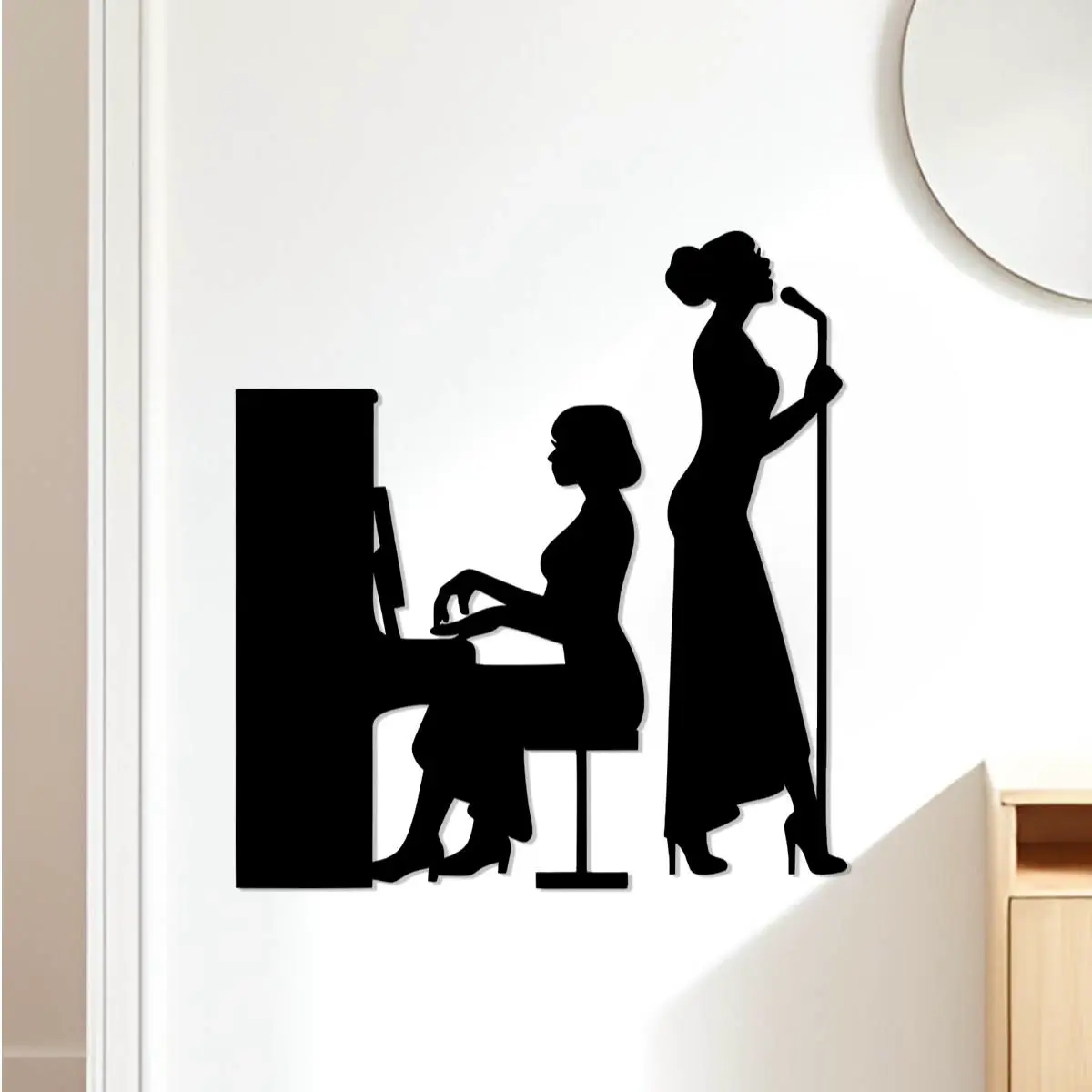 Home Decorations & Ornaments STL Download - Singer And Pianist Wall Art ...