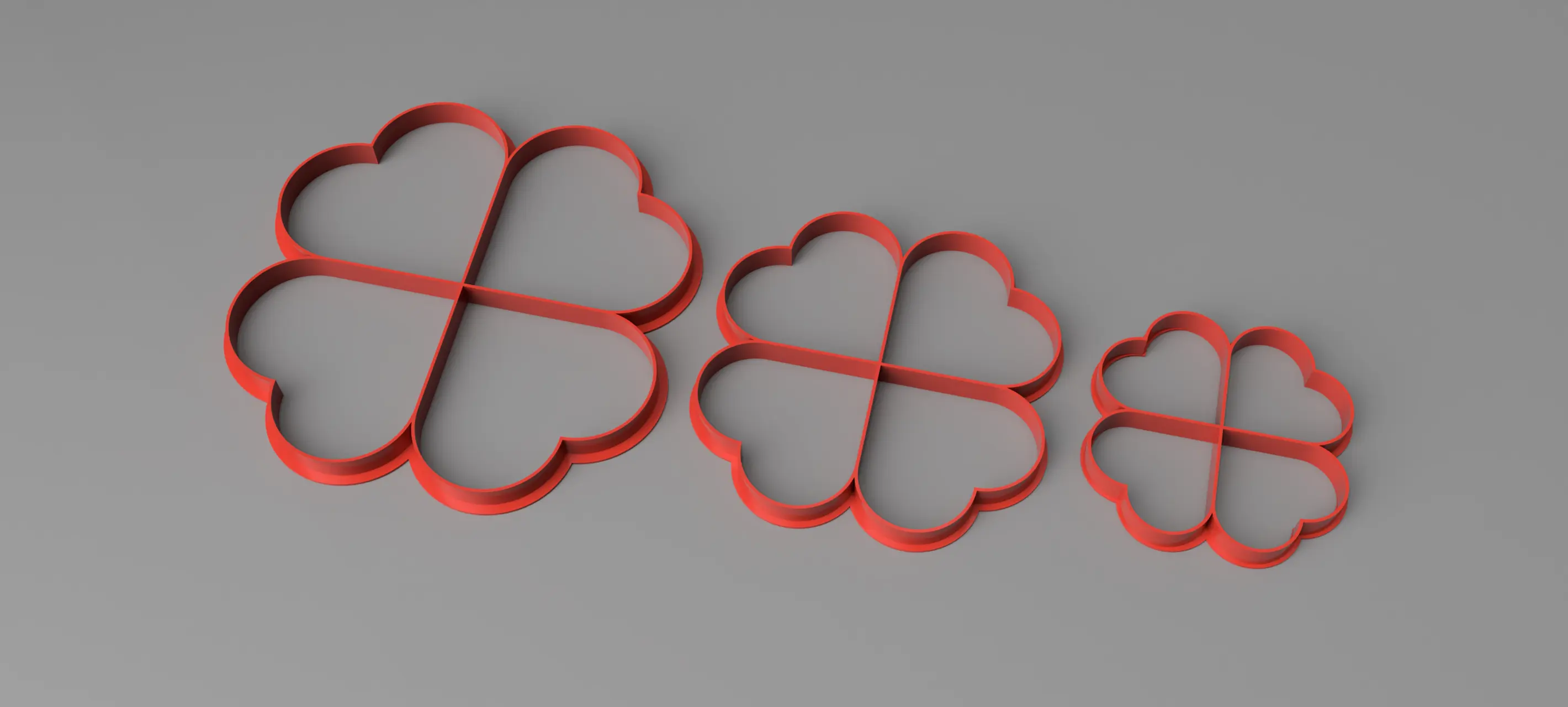 Free Home Decorations & Ornaments STL Download - Cookie cutter 4 hearts ...