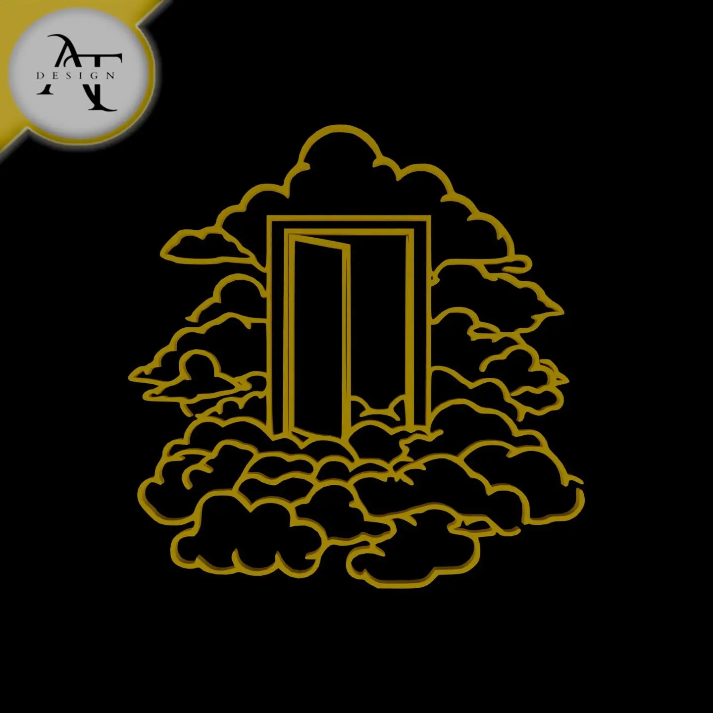 Home Decorations & Ornaments STL Download - Sky door - Line Art - 2D ...