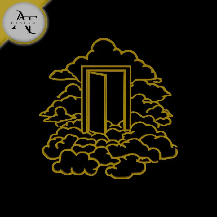 Home Decorations & Ornaments STL Download - Sky door - Line Art - 2D ...