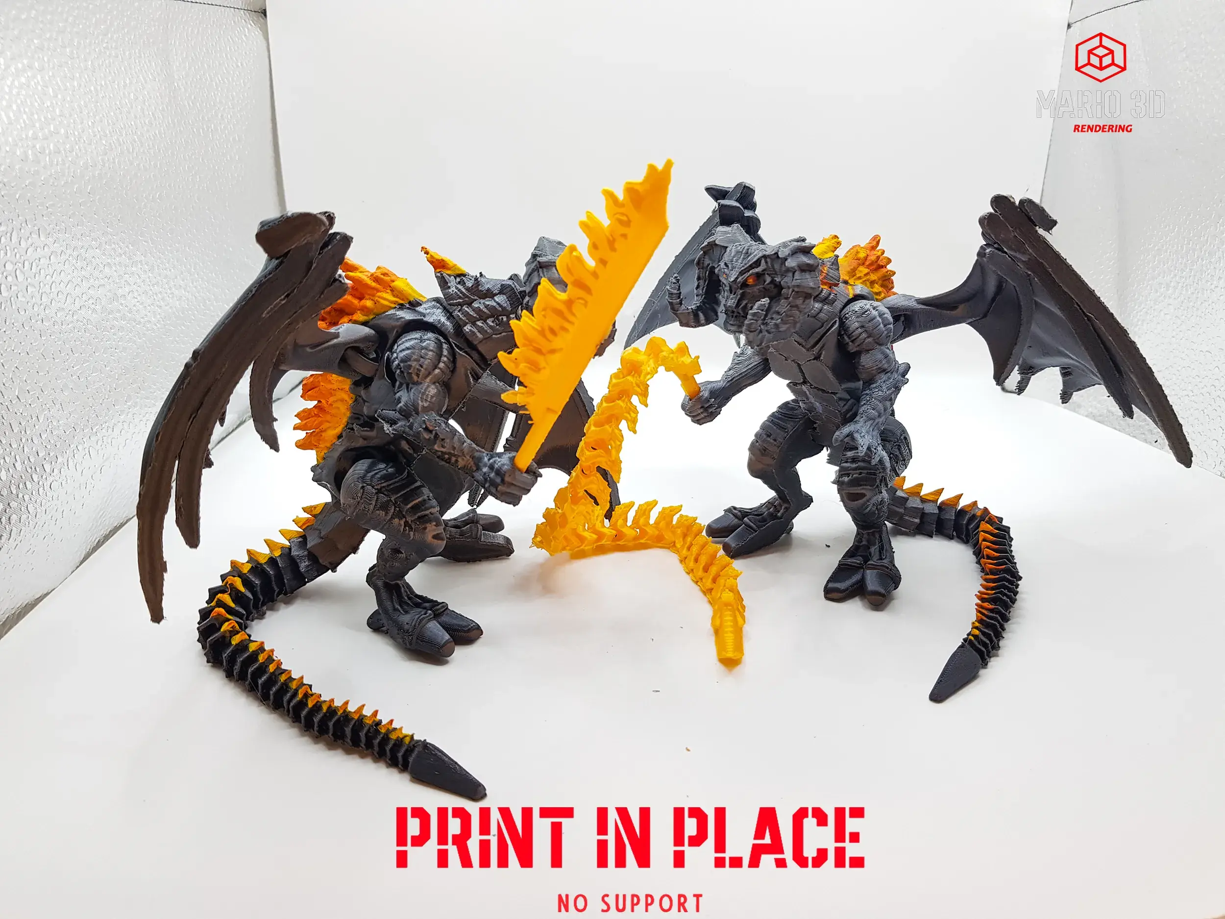 Characters & Creatures STL Download - balrog flexi print in placeby ...