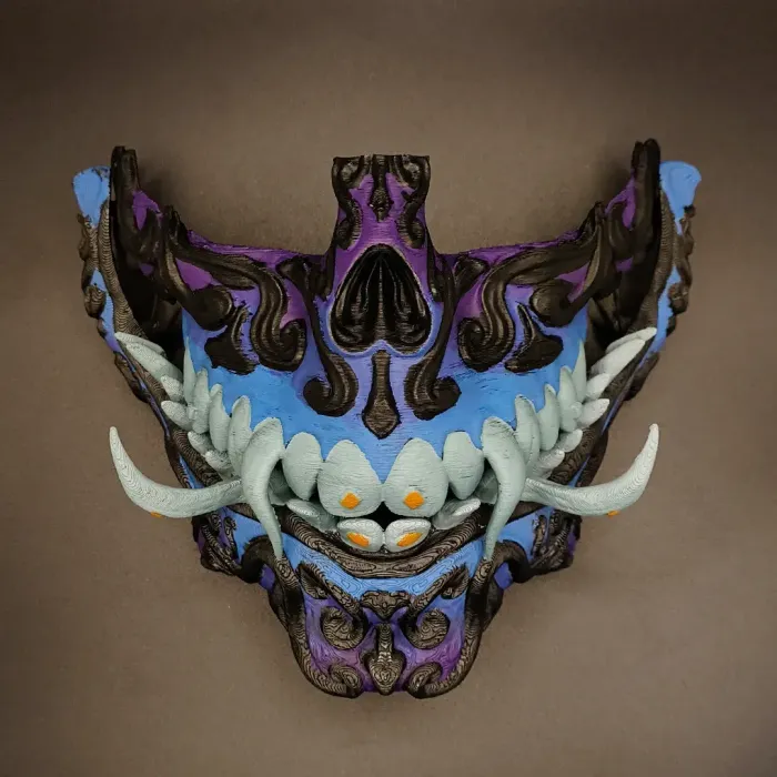 Cosplay STL Download - Articulated Skull – Oni Maskby Abe Illustrations