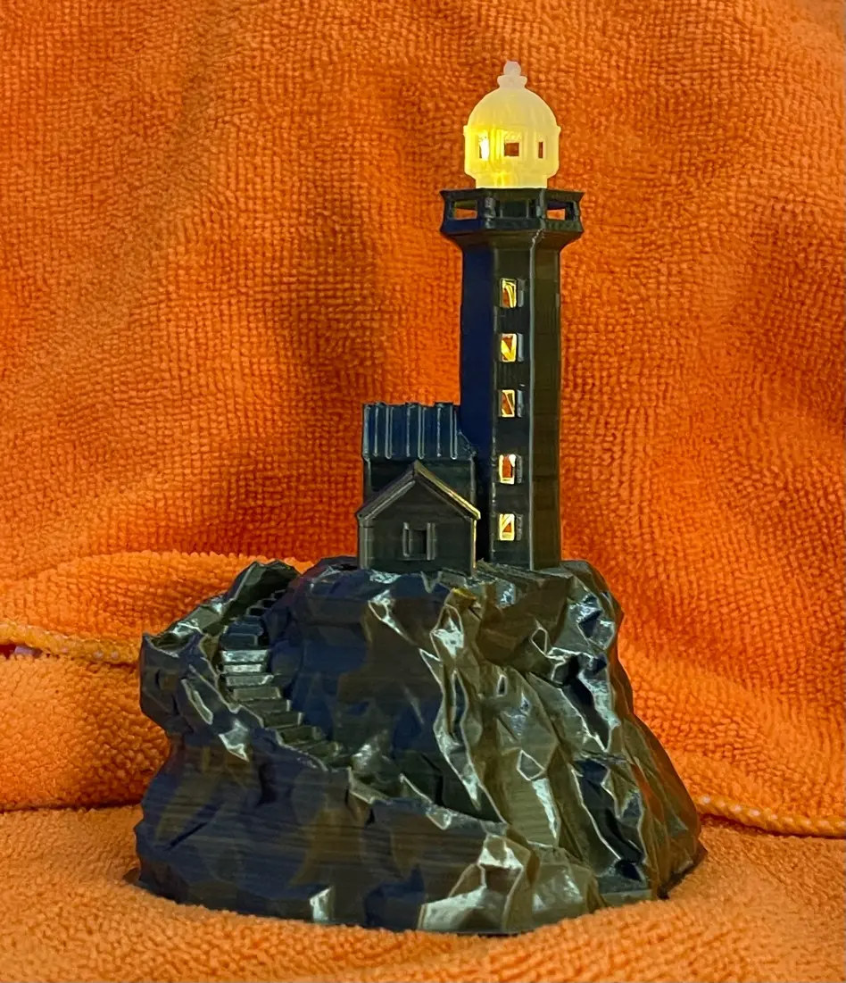 3D Printer Files | 3MF File | Lowpoly lighthouse 5.5", clear dome ...