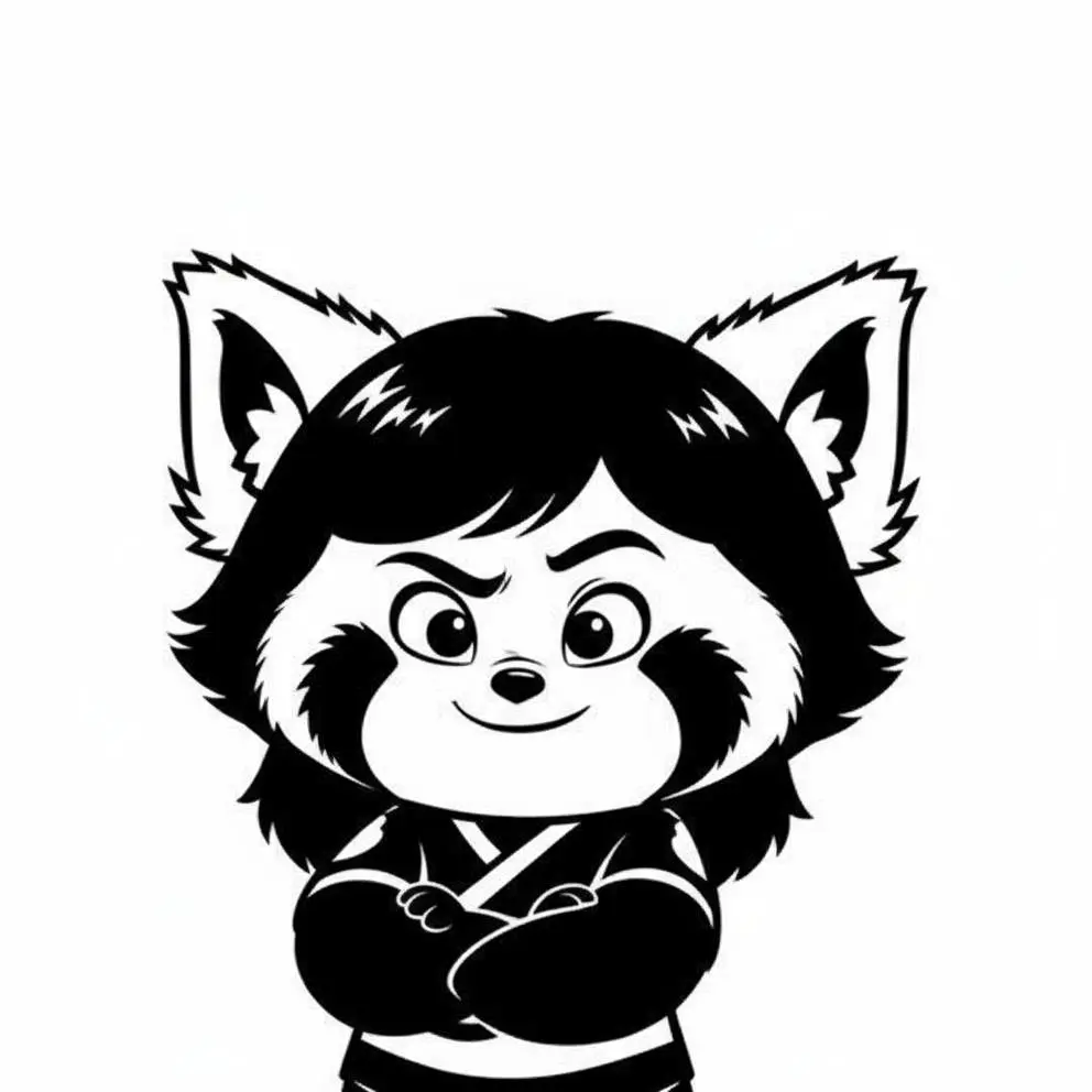 Digital Art STL Download - Turning Red – Panda Hero Silhouetteby ...