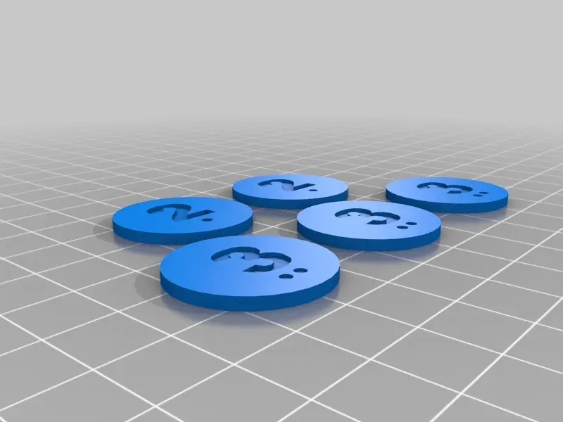 Catan Number Tokens | 3D models download | Creality Cloud