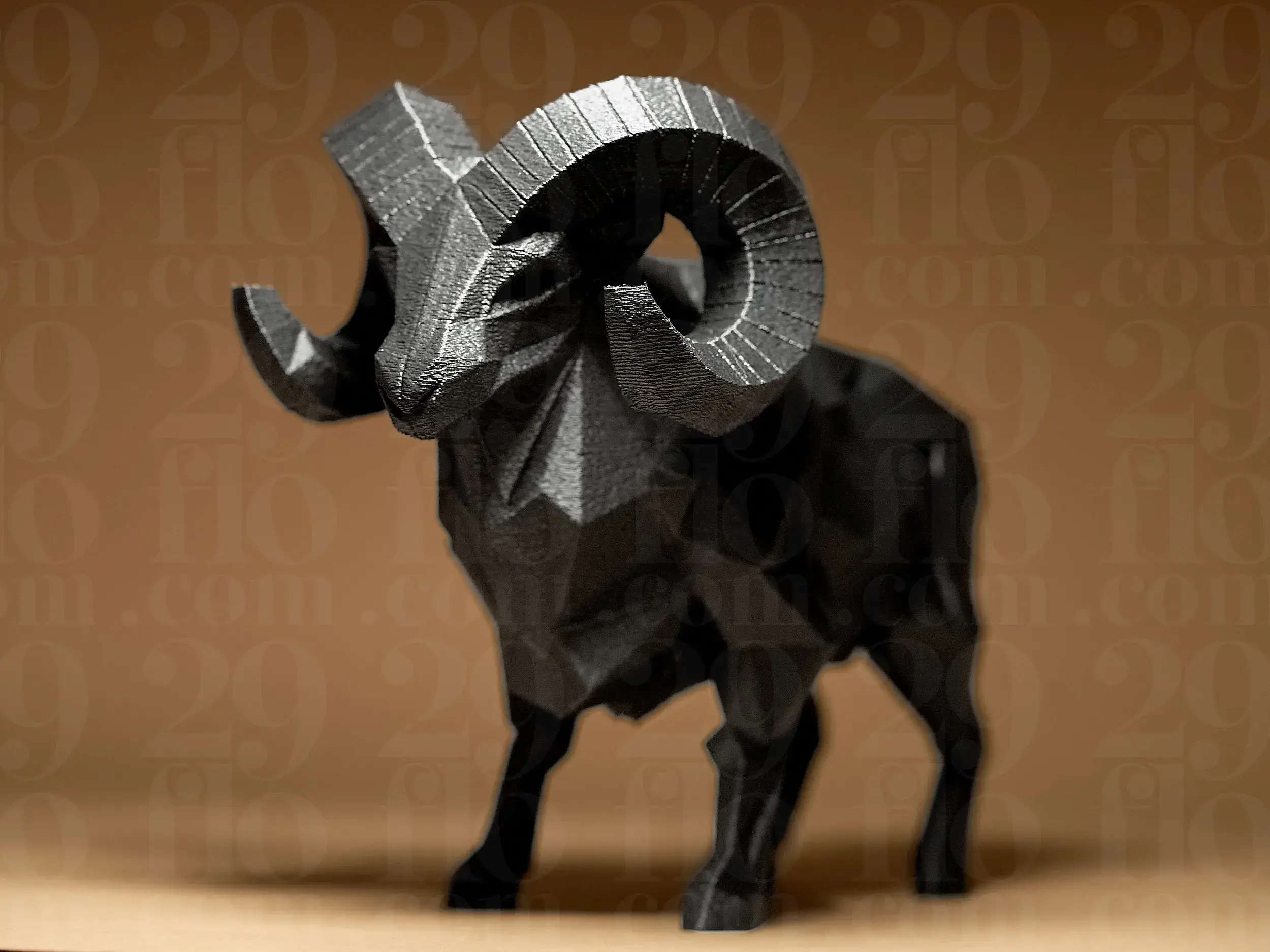 3D Printer Files | 3MF File | Geometric Ram Figurine | Creality Cloud